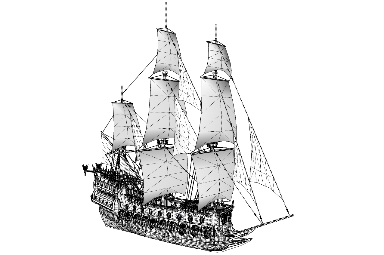 flying dutchman 2 3d model
