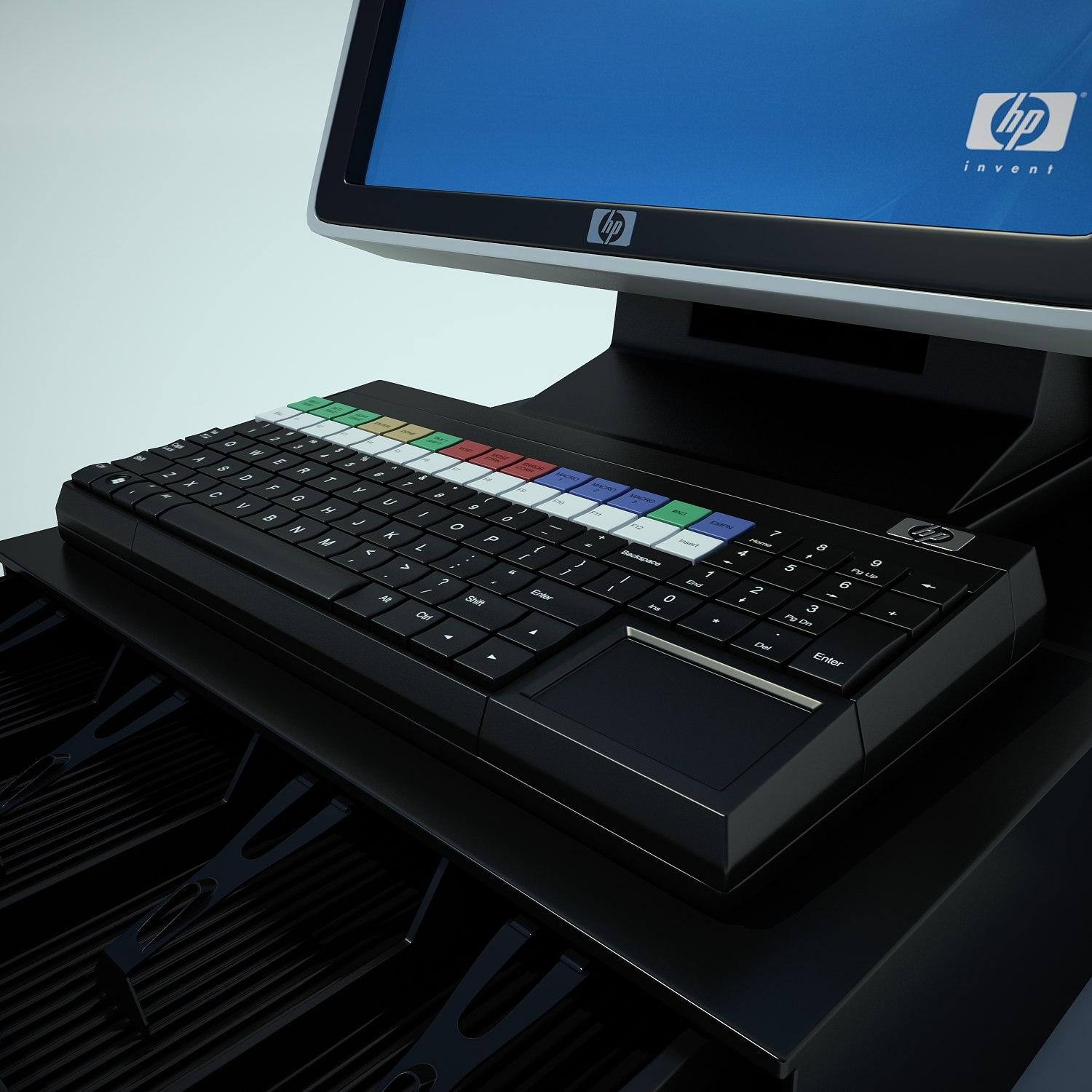 cash register 3d max