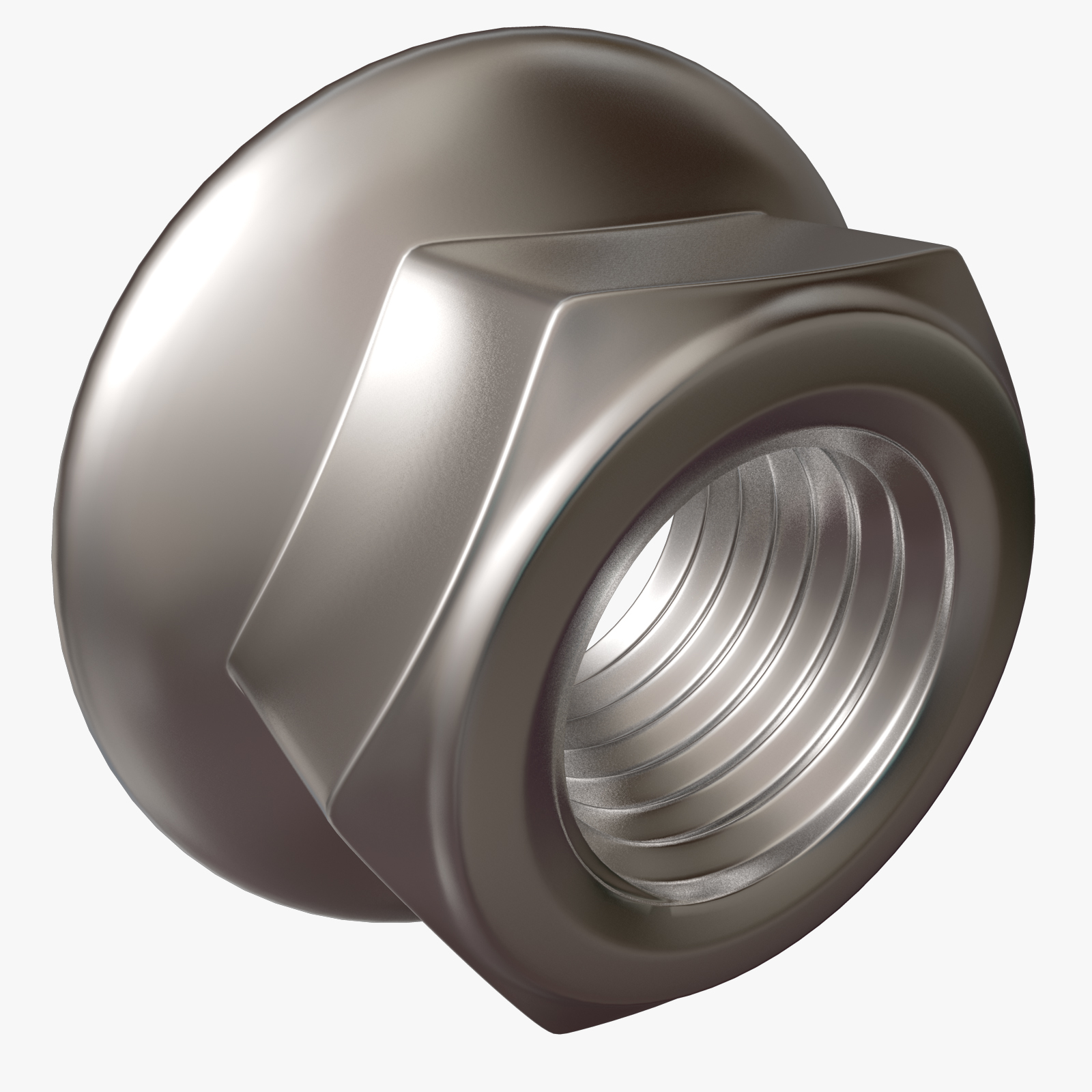 3d model hex nut flange