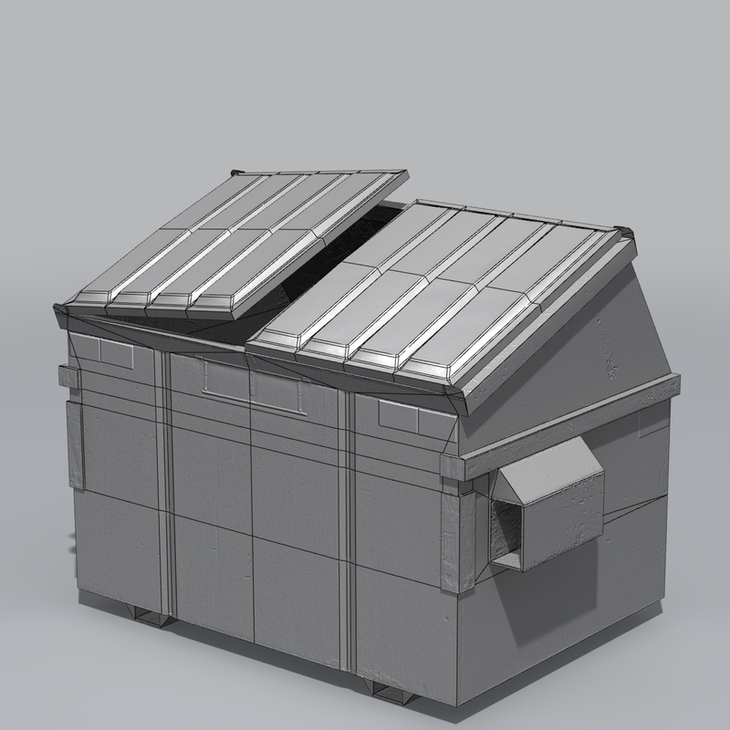 3d model dumpster