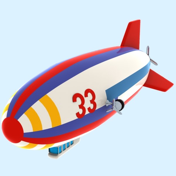 3dsmax cartoon airship toon