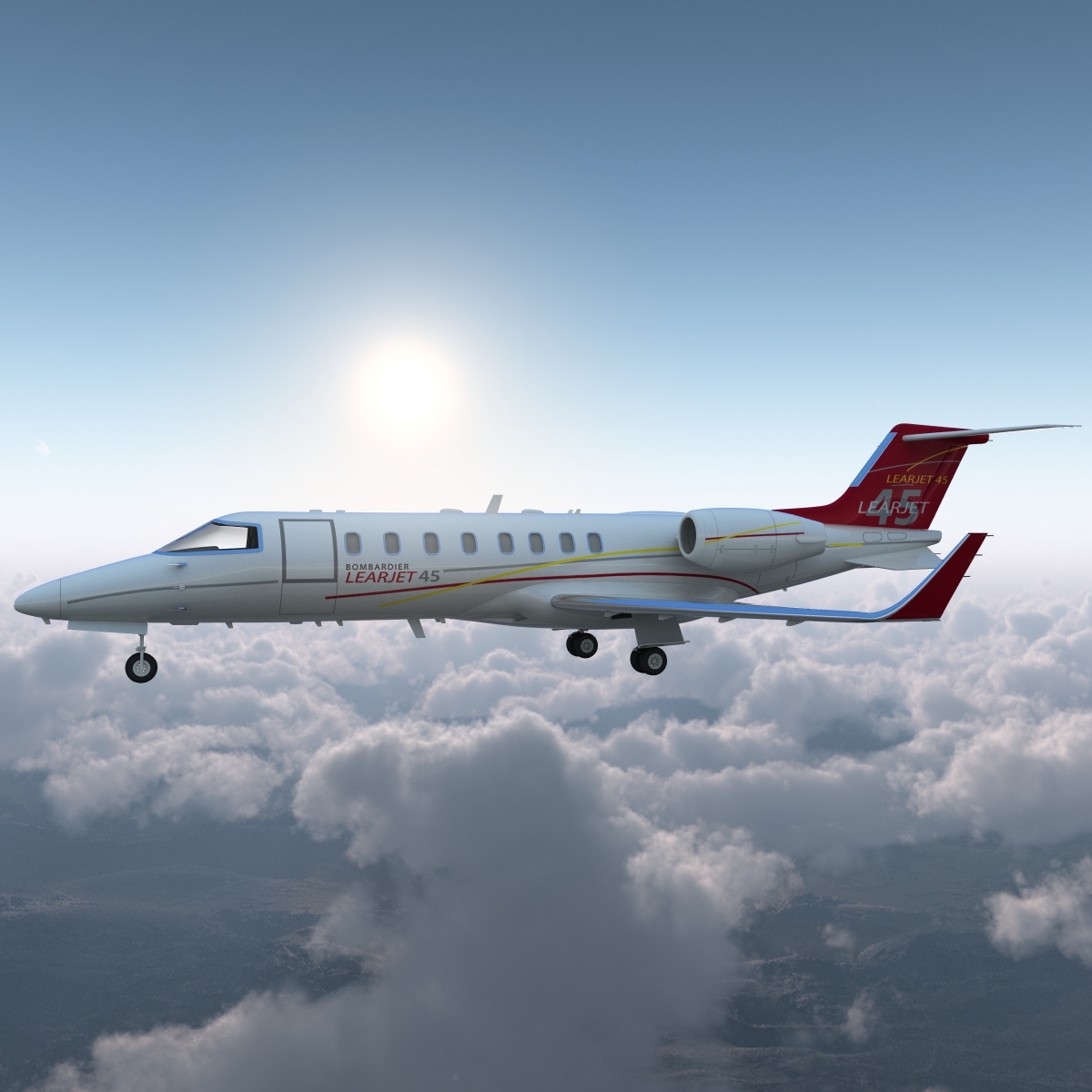 3ds bombardier learjet 45