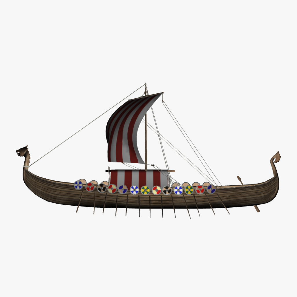 3d viking ship drakkar