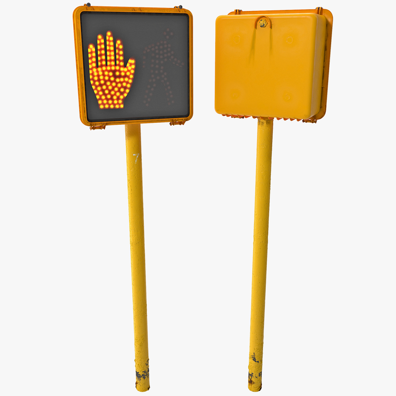 pedestrian signal 3d max