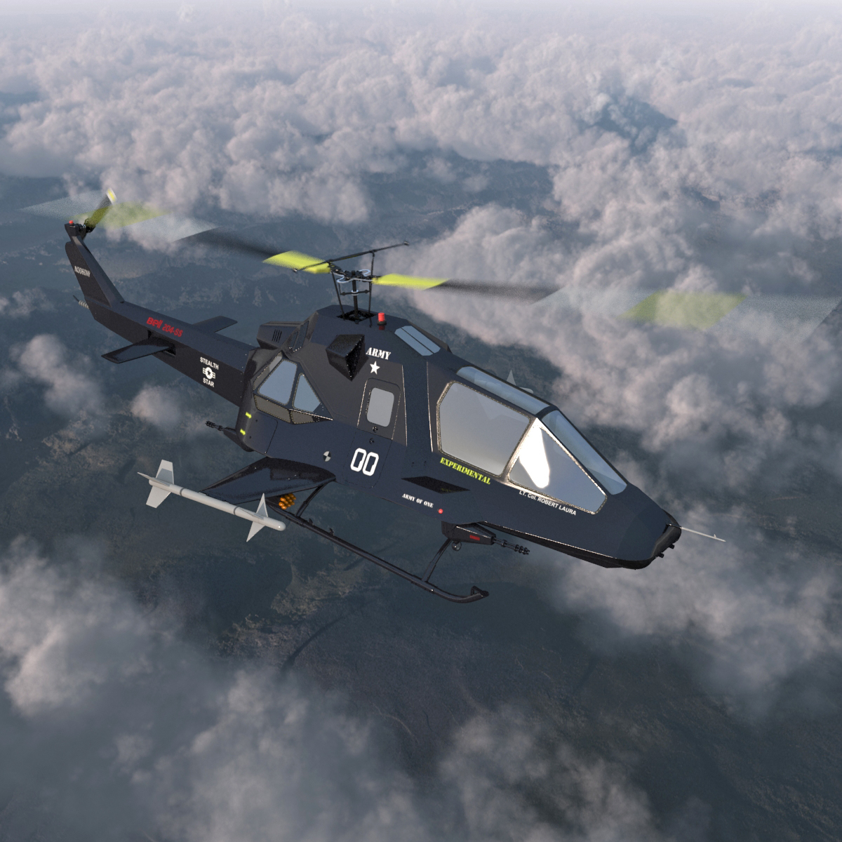 stealth helicopter 3d model