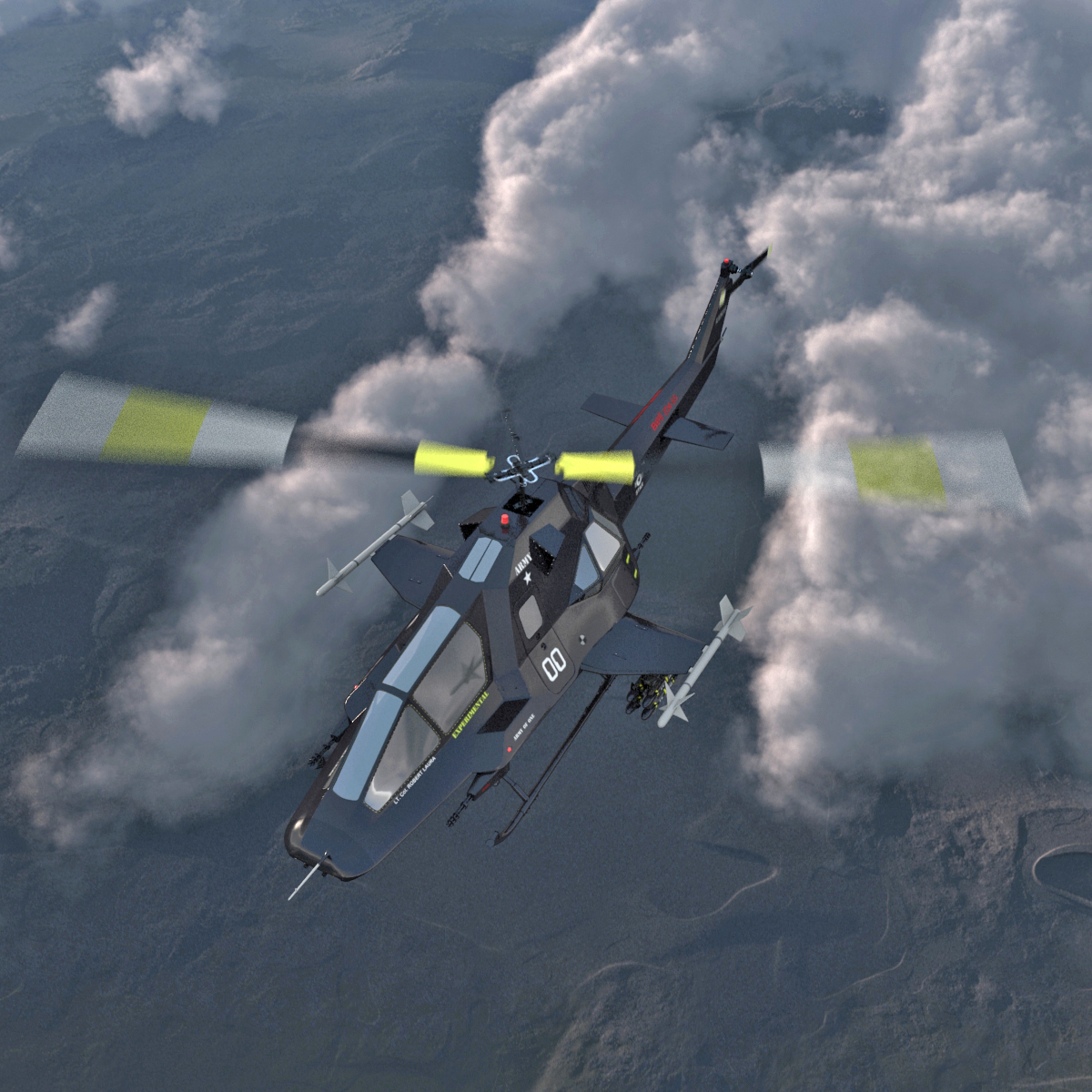 stealth helicopter 3d model