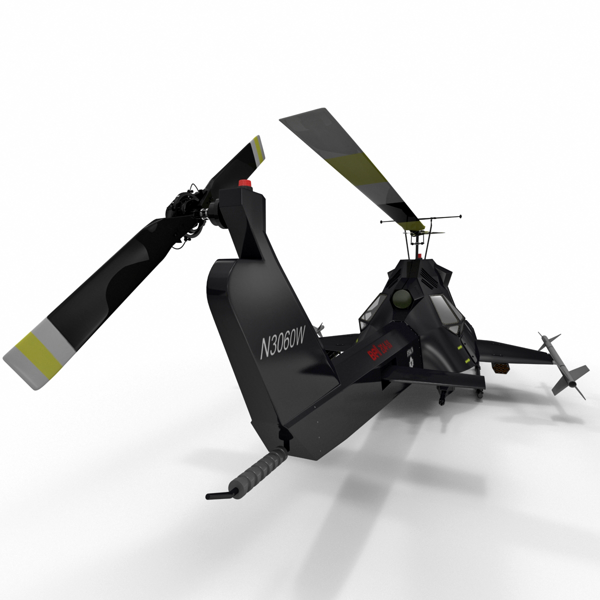 stealth helicopter 3d model