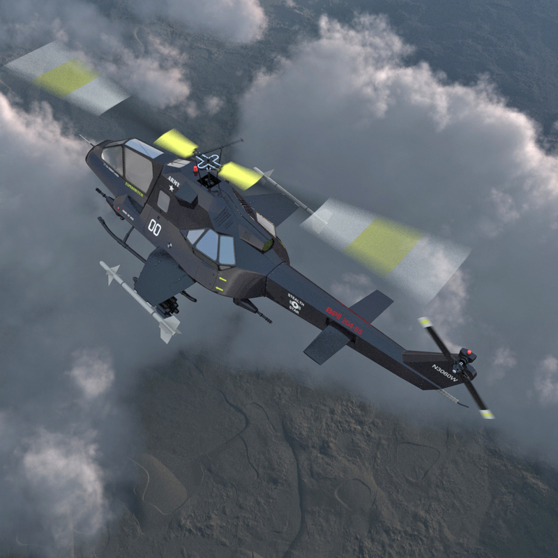 stealth helicopter 3d model
