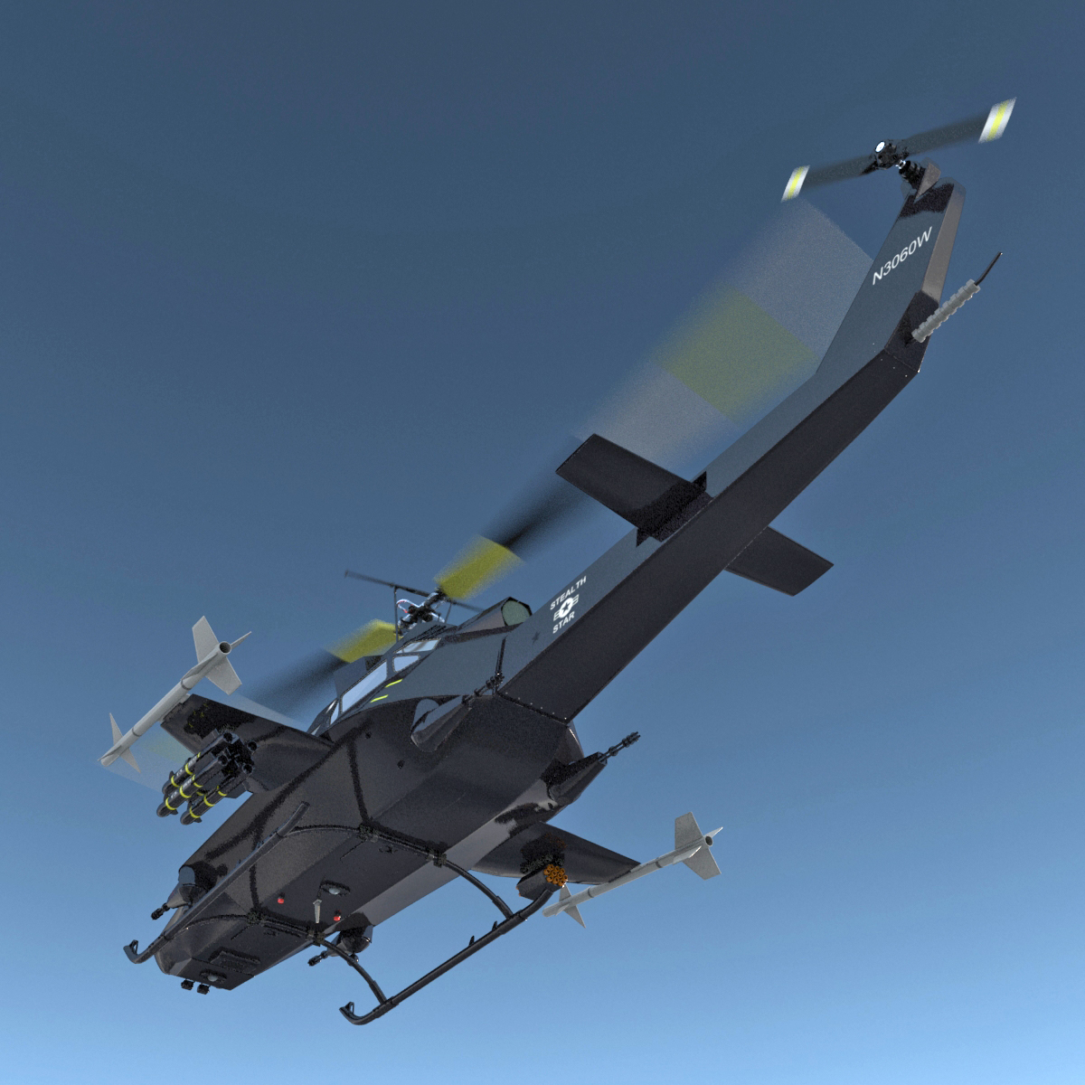 stealth helicopter 3d model