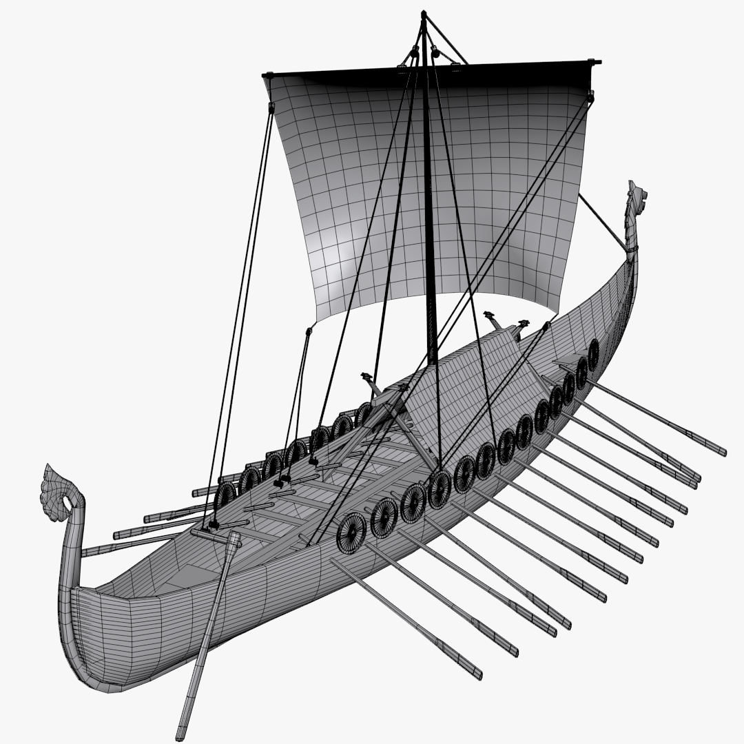3d viking ship drakkar