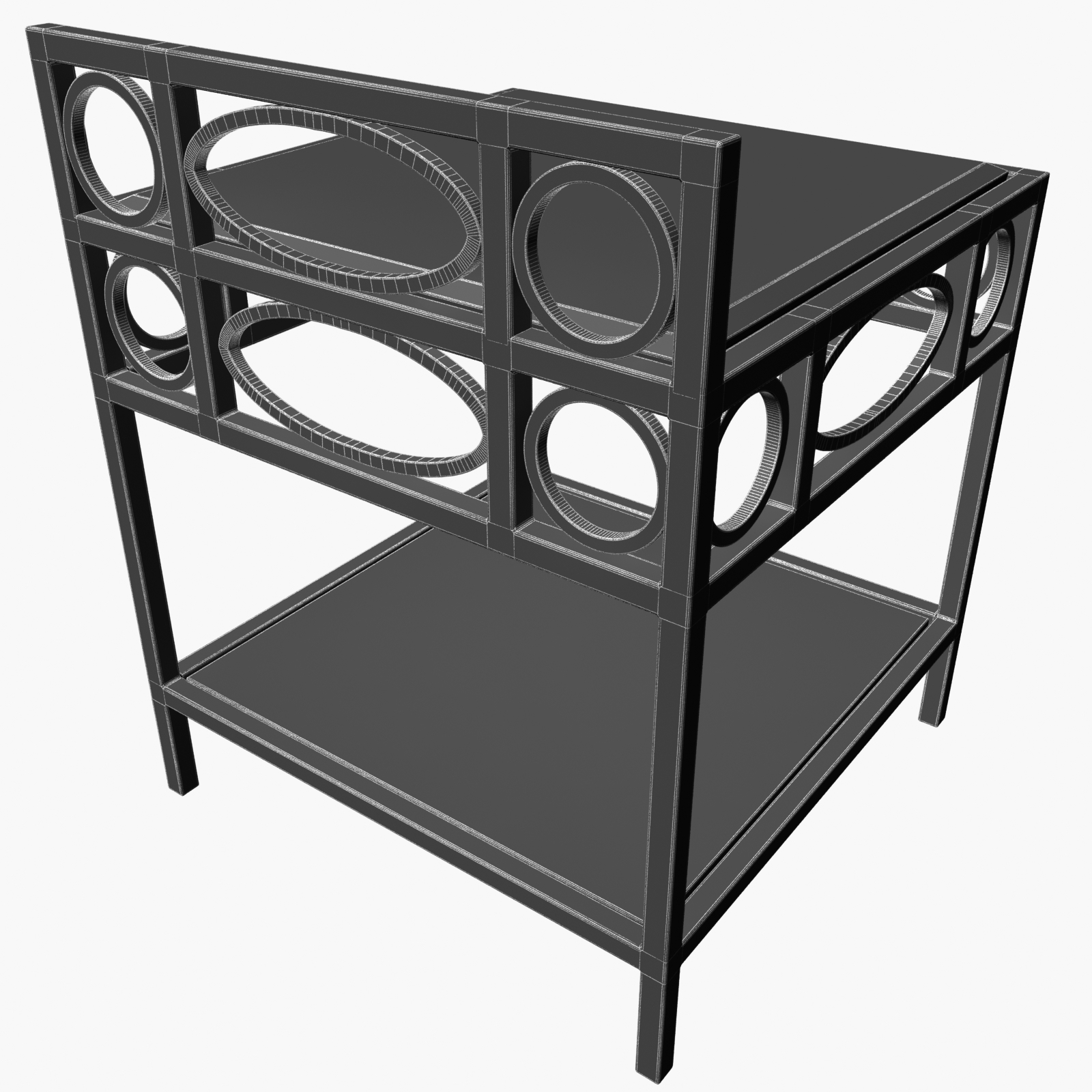 comodino marble wood 3d 3ds