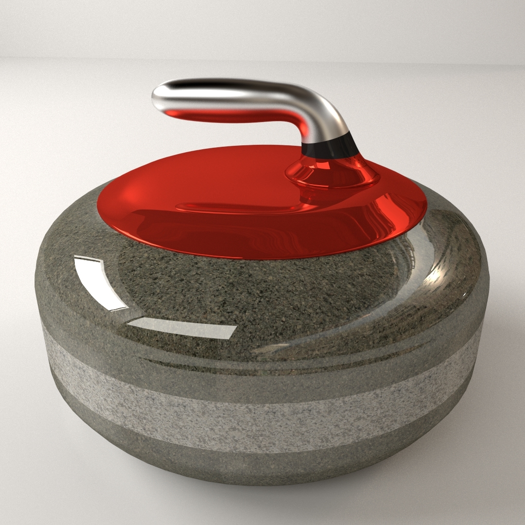 3d curling stone