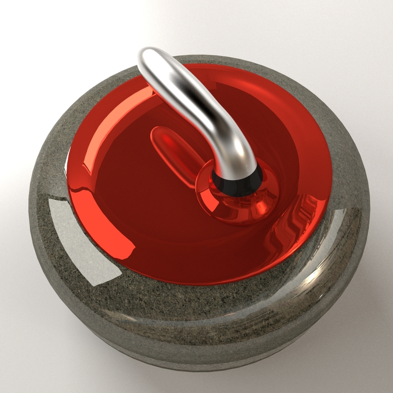 3d curling stone