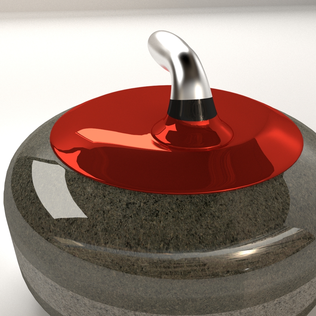 3d curling stone
