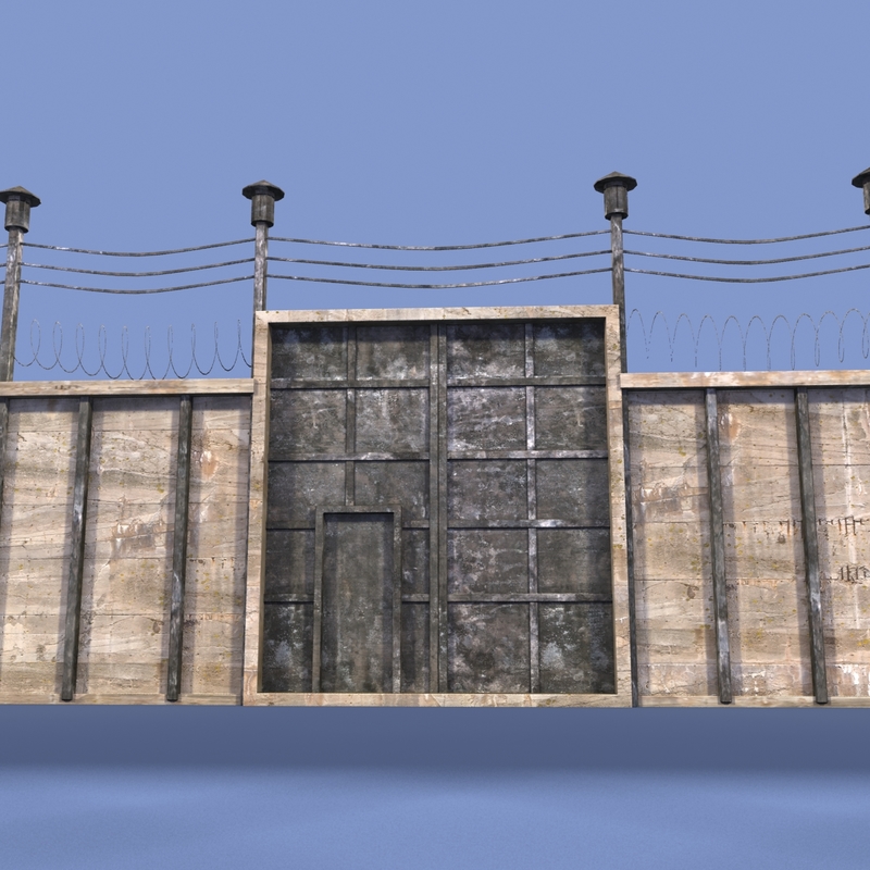 3d prison wall model