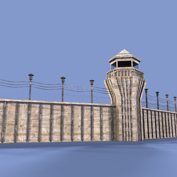 3d prison wall model