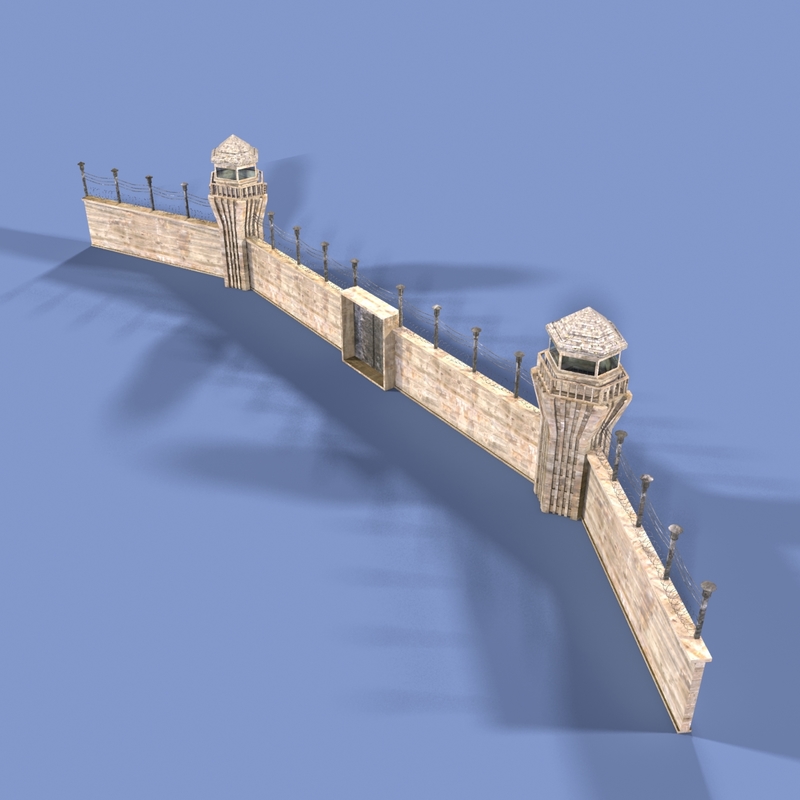 3d prison wall model