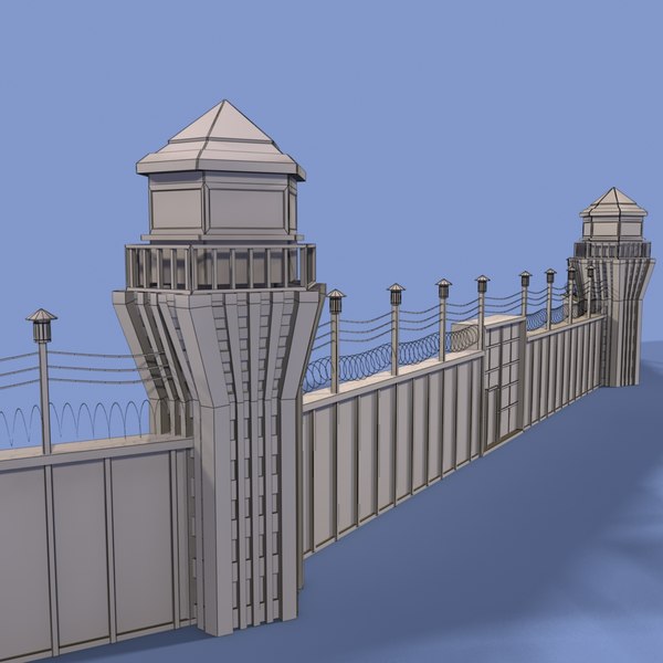 3d prison wall model