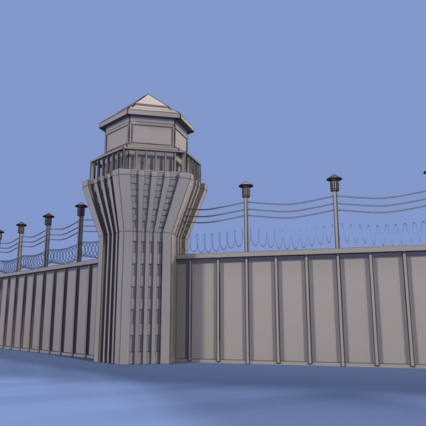 3d prison wall model