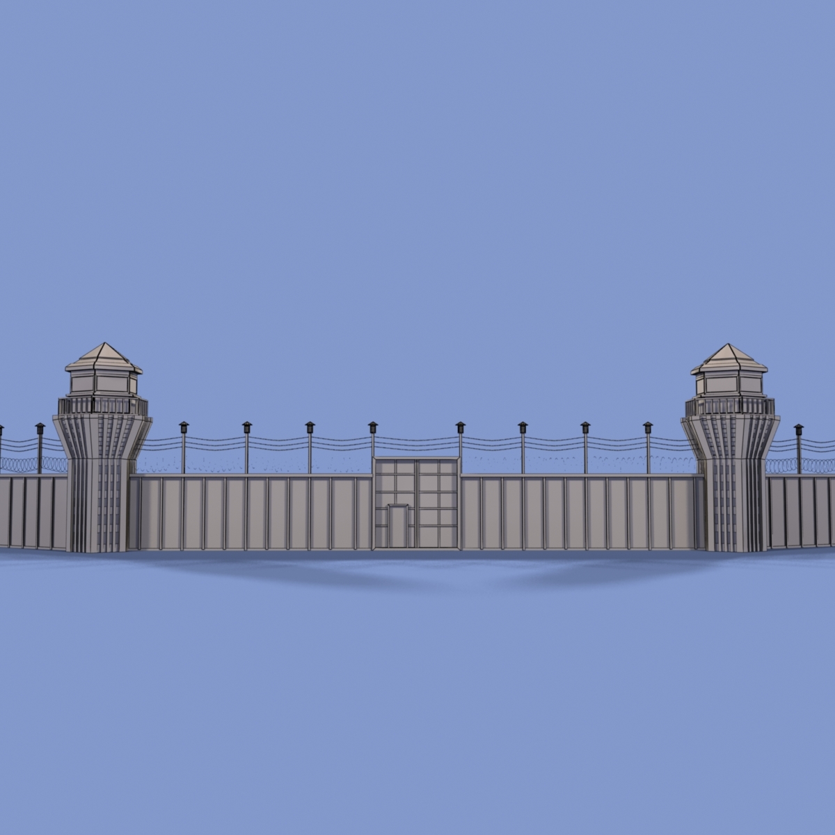 3d prison wall model