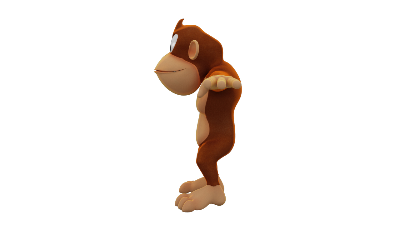 3d cartoon monkey character 1