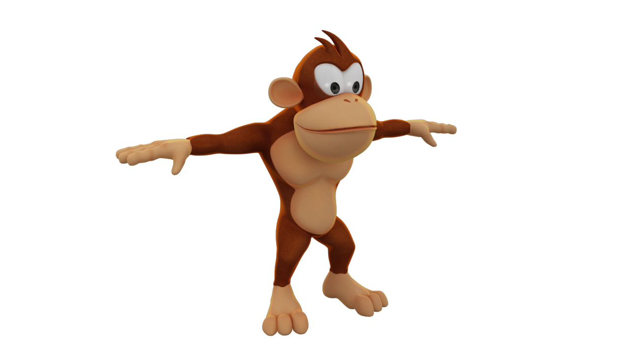 3d cartoon monkey character 1