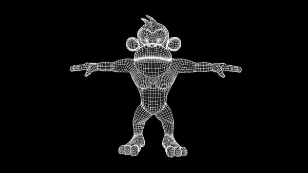 3d cartoon monkey character 1