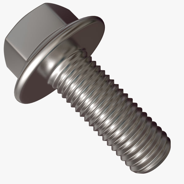 modelo 3d Perno de brida hexagonal pequeño - TurboSquid 786243