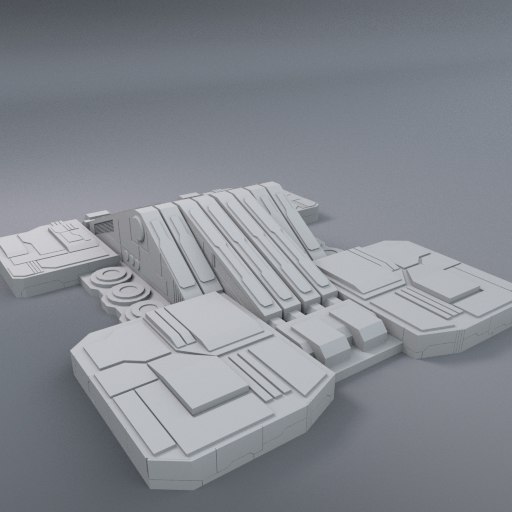 greeble structure 3d model