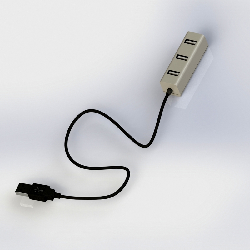 port usb hub 3d model