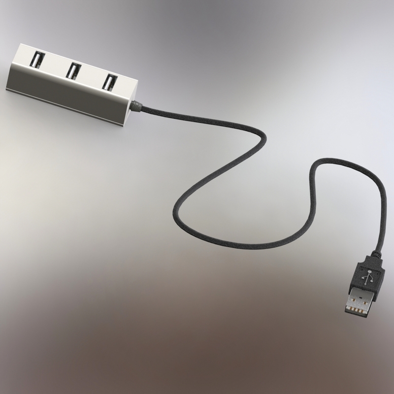 port usb hub 3d model