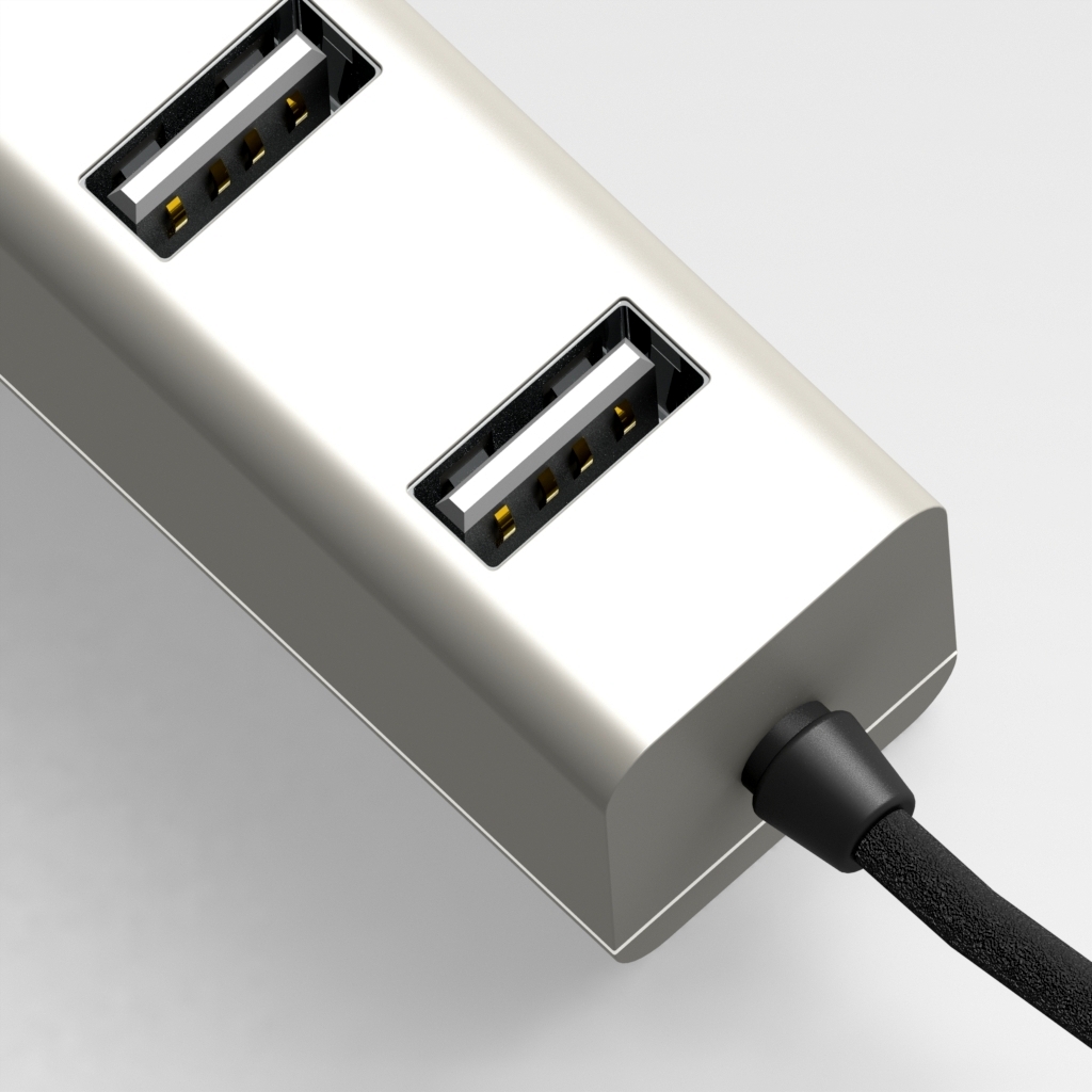 port usb hub 3d model