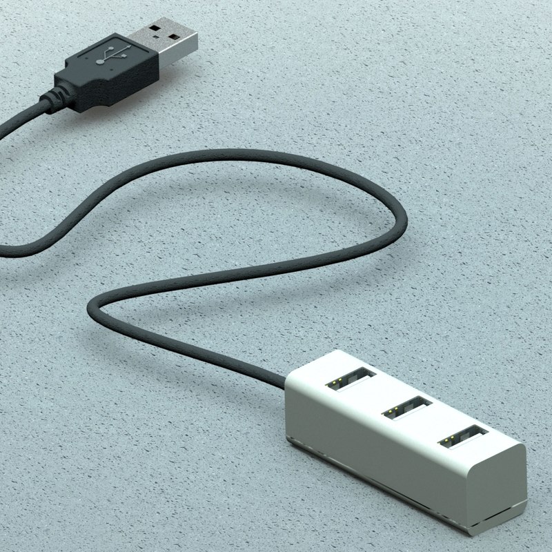 port usb hub 3d model