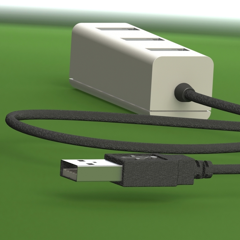 port usb hub 3d model
