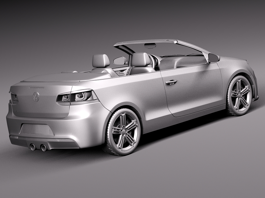 2014 convertible volkswagen 3d model
