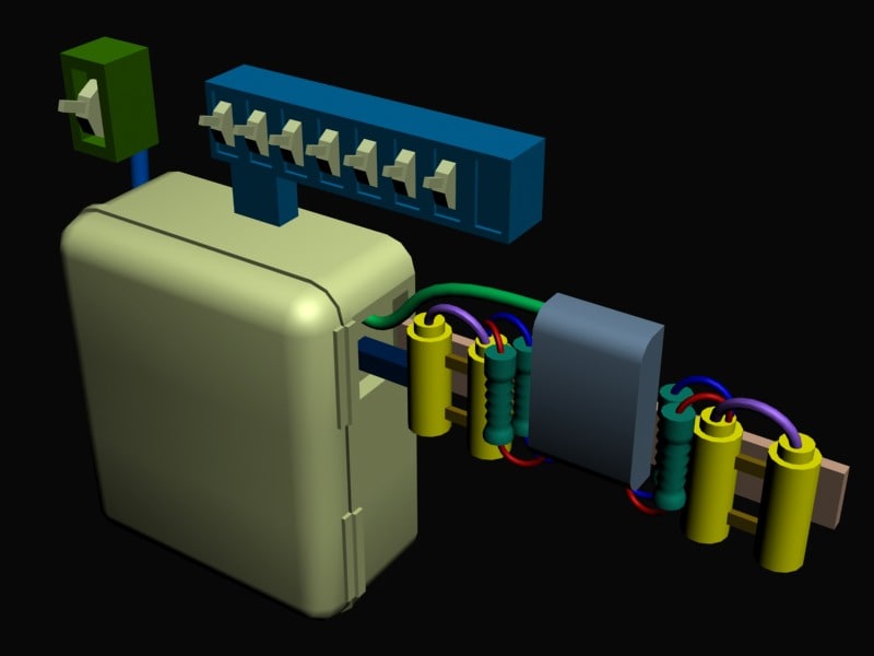 3d model electrical panel