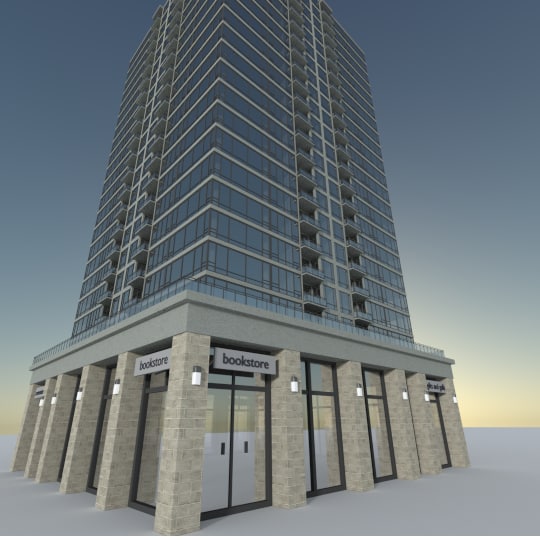 3d model condo skyscraper