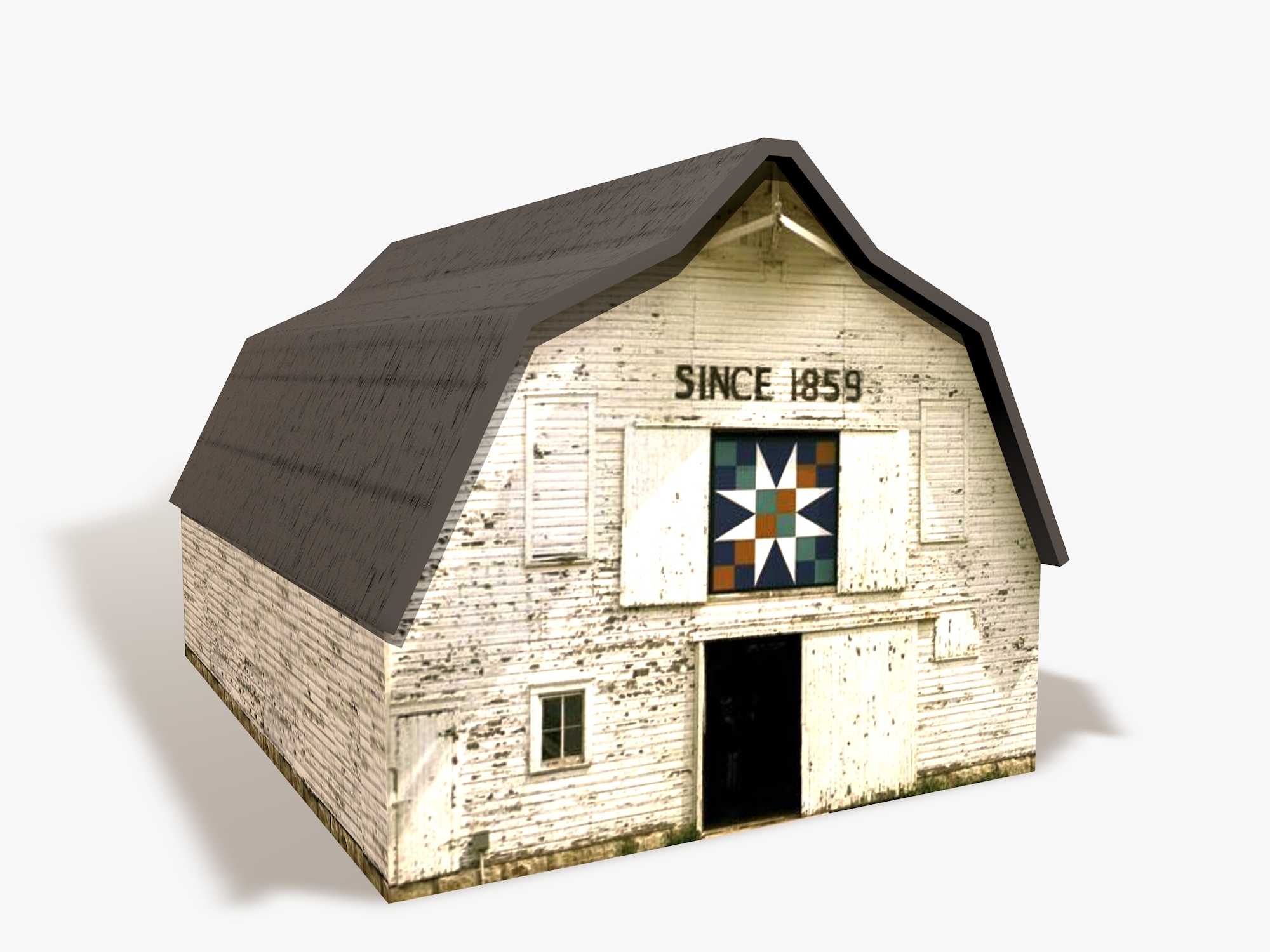 3d wooden barn