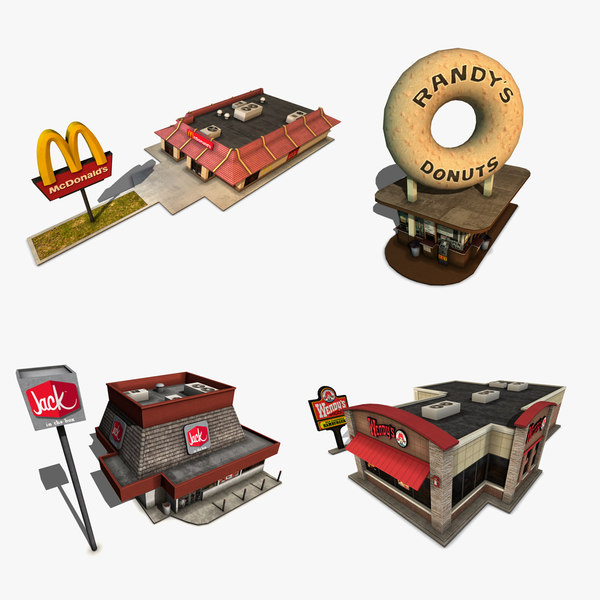 3ds max cartoon mexican restaurant