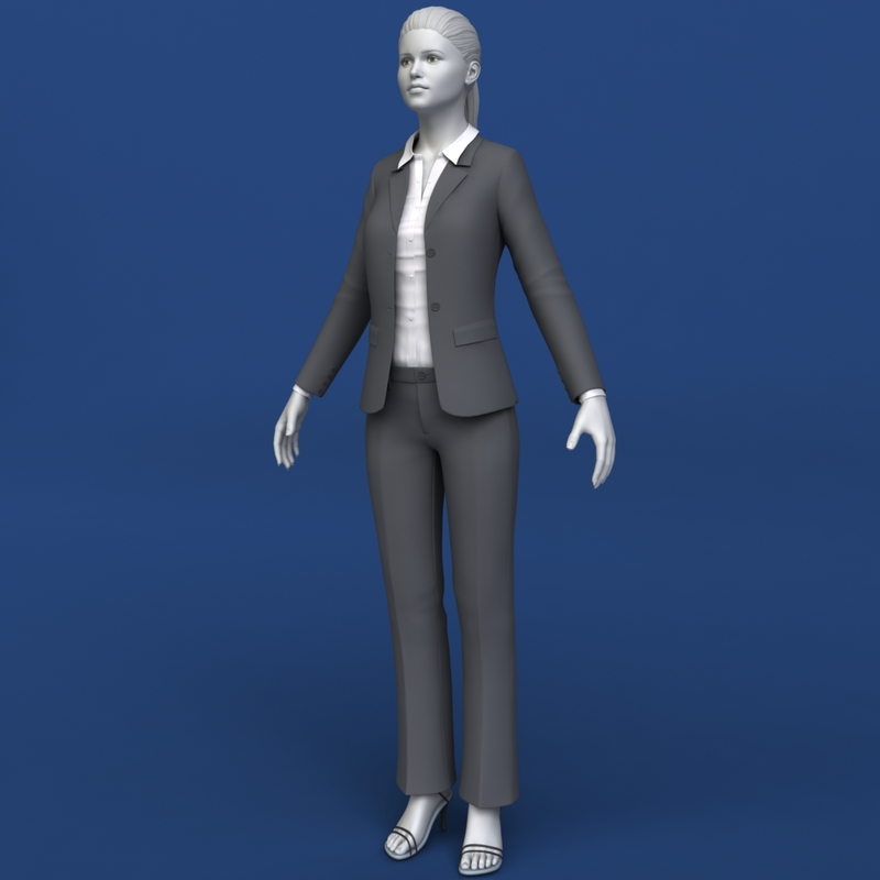realistic woman modeled female body 3d model