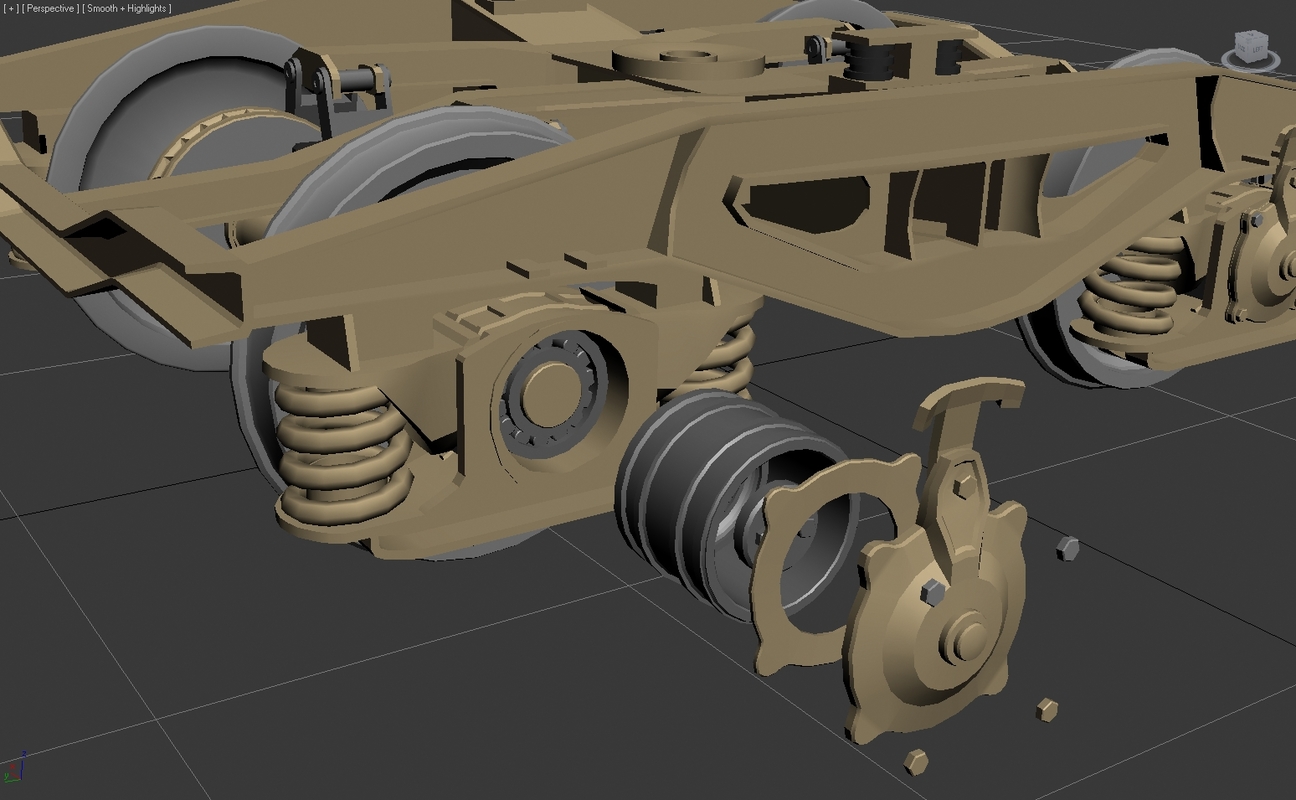 3d model bogie