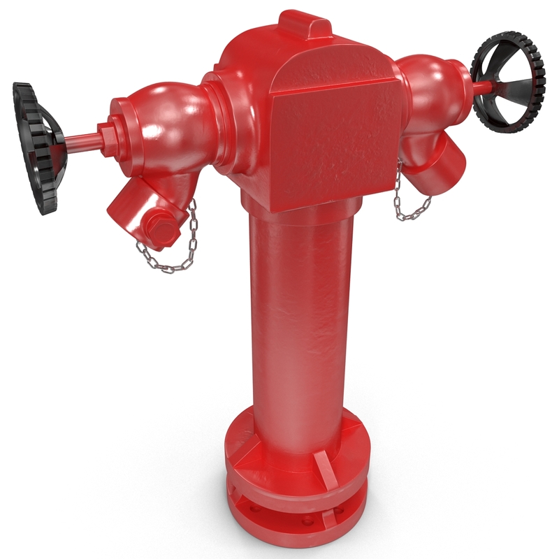 hydrant 2 port 3d obj