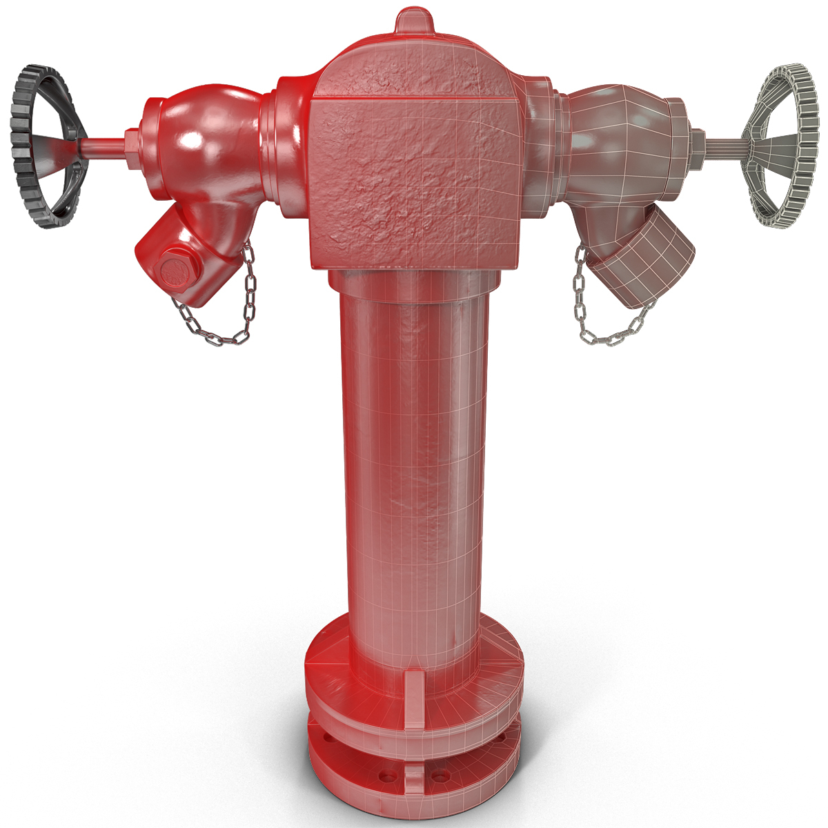 hydrant 2 port 3d obj