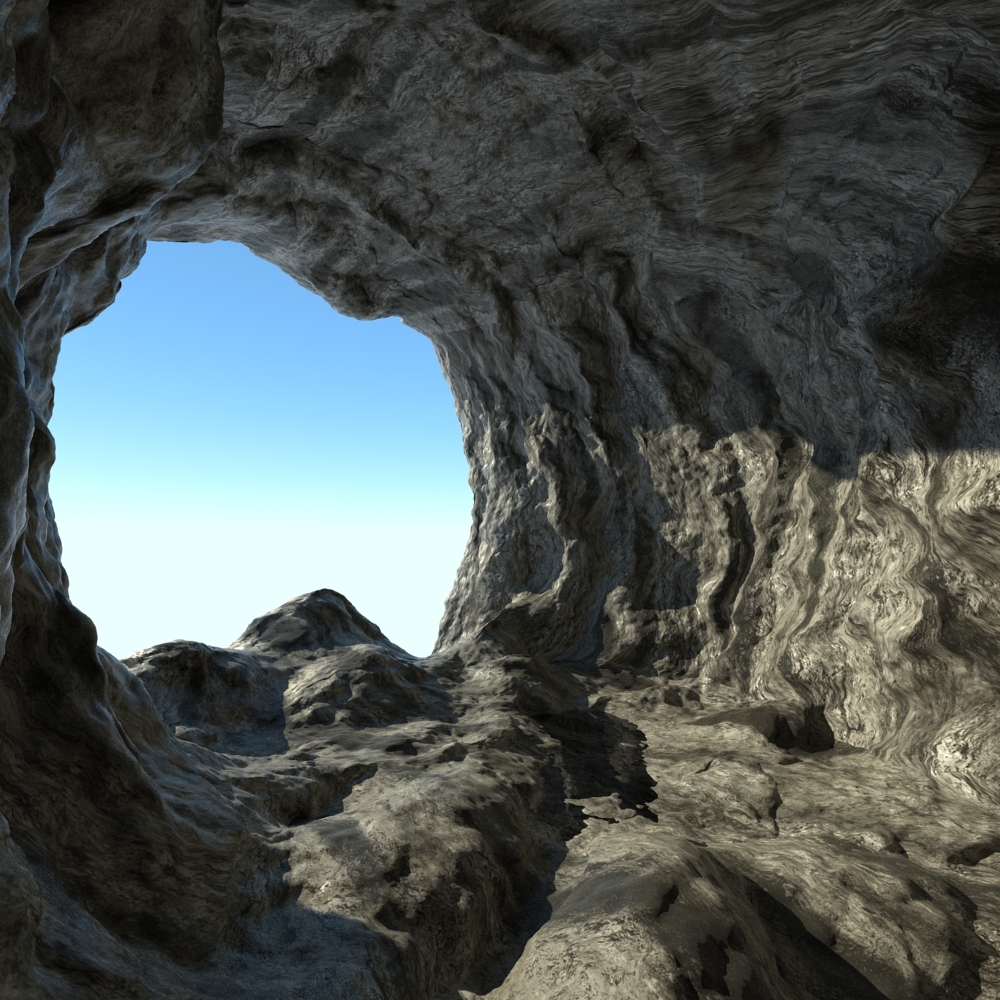 cave rock stones 3d model
