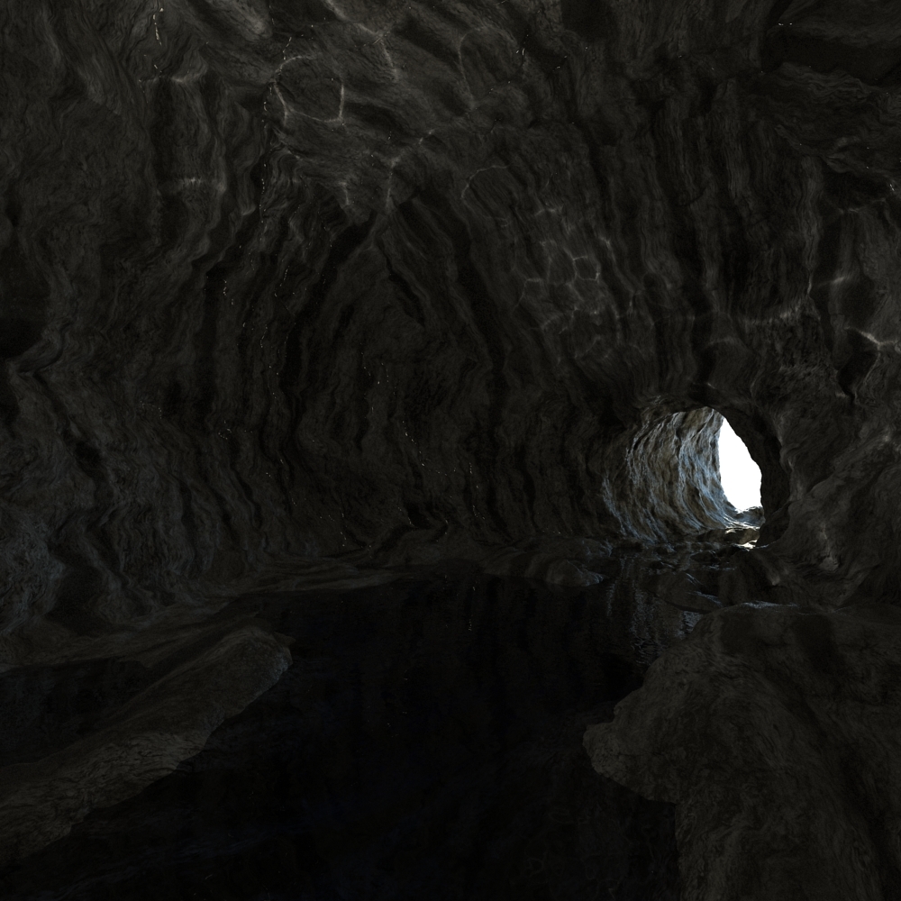 cave rock stones 3d model
