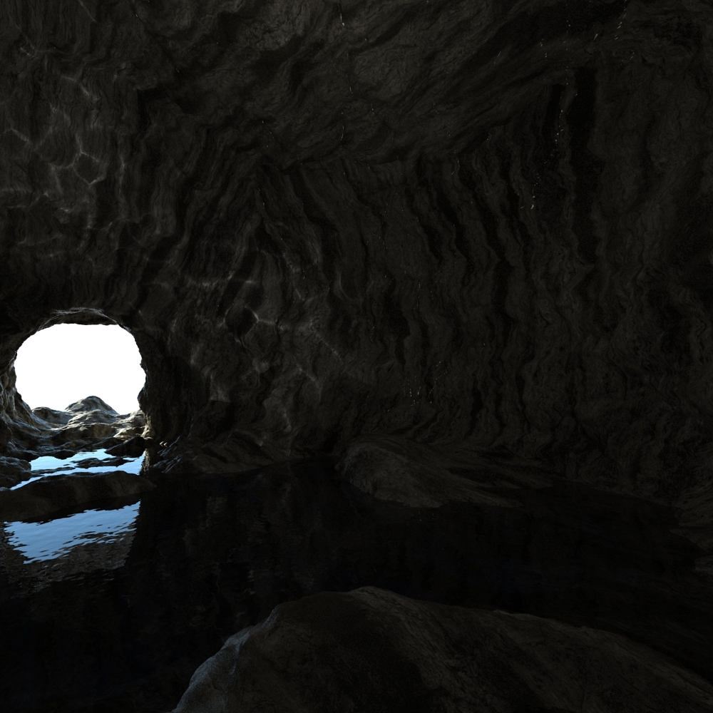 cave rock stones 3d model