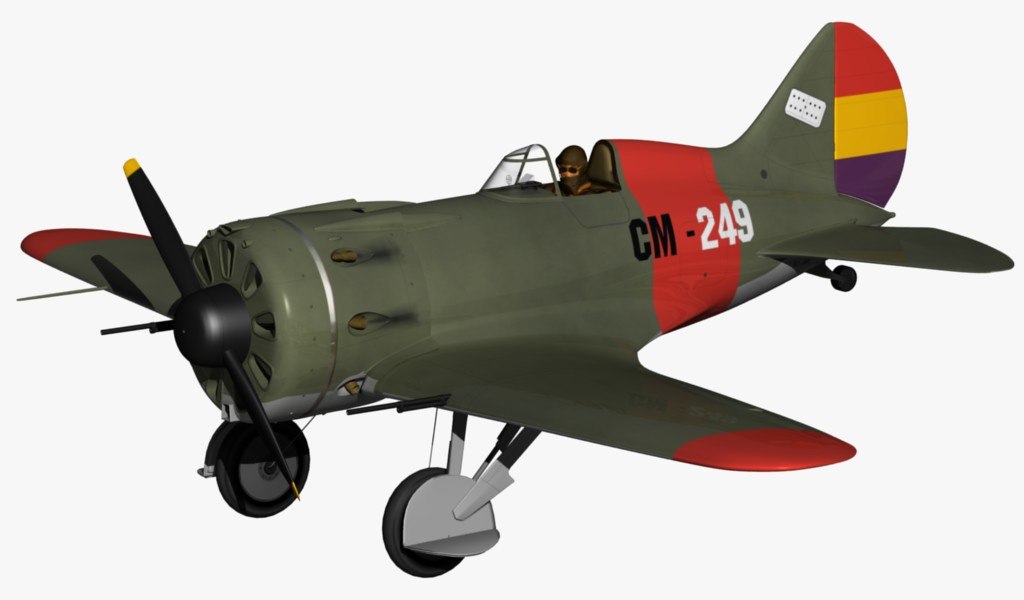 polikarpov i-16 mosca 3d max