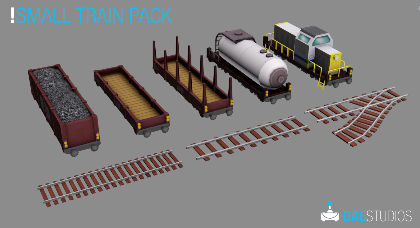 3d model small train pack
