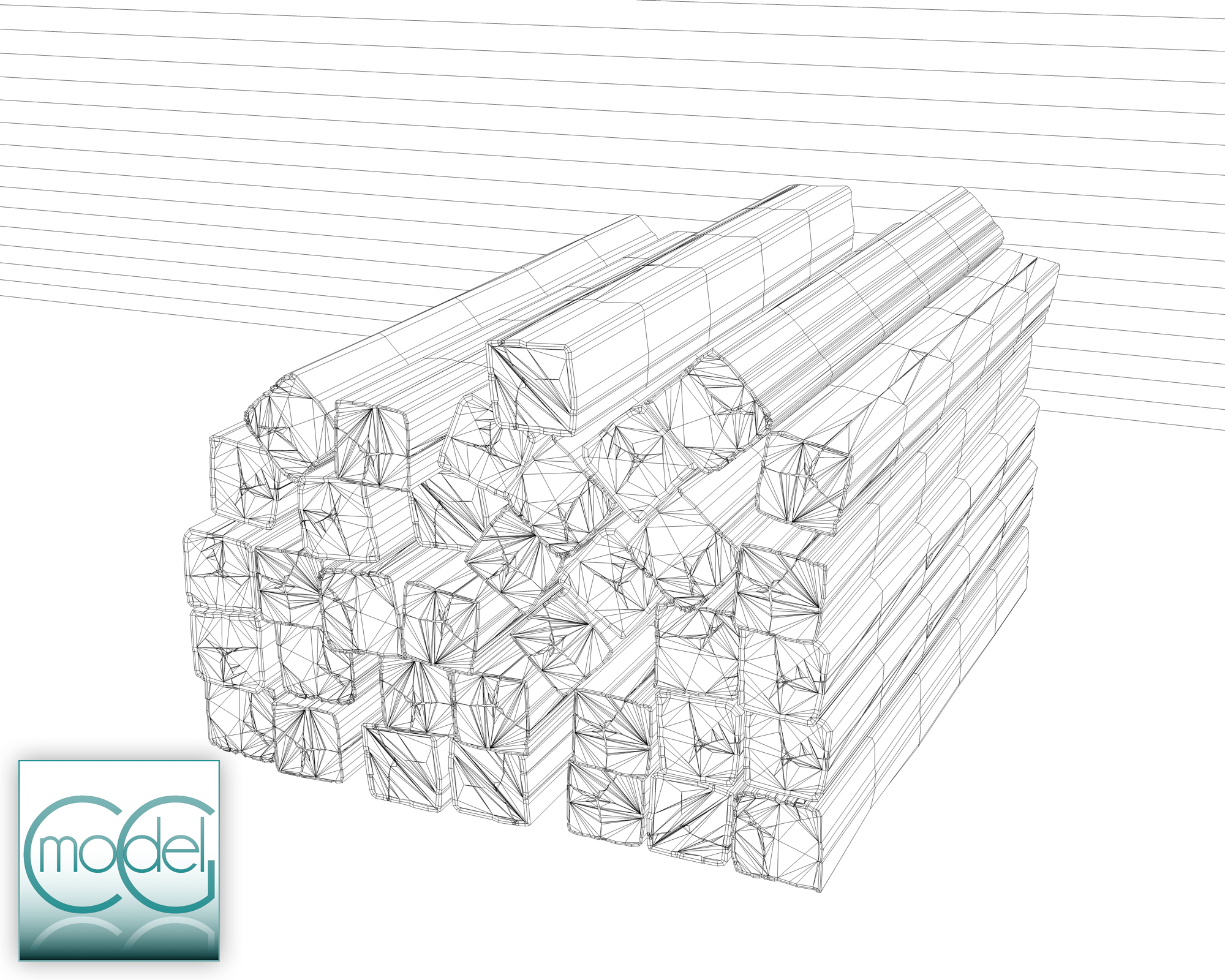 wood pile c4d