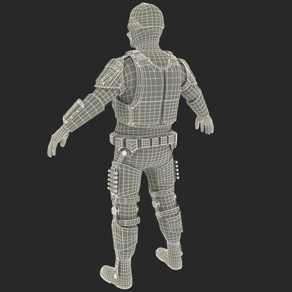 futuristic army soldier 3d model